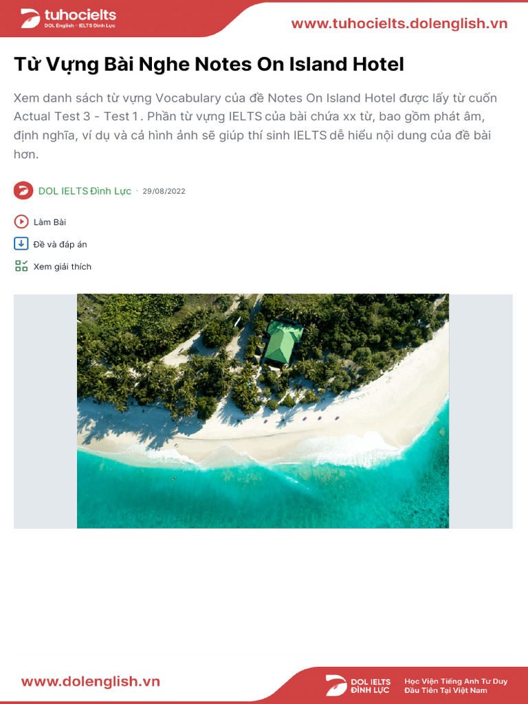 Notes On Island Hotel | PDF