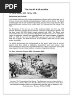 South African War 1899 1902 Essay | PDF | Second Boer War | British Empire