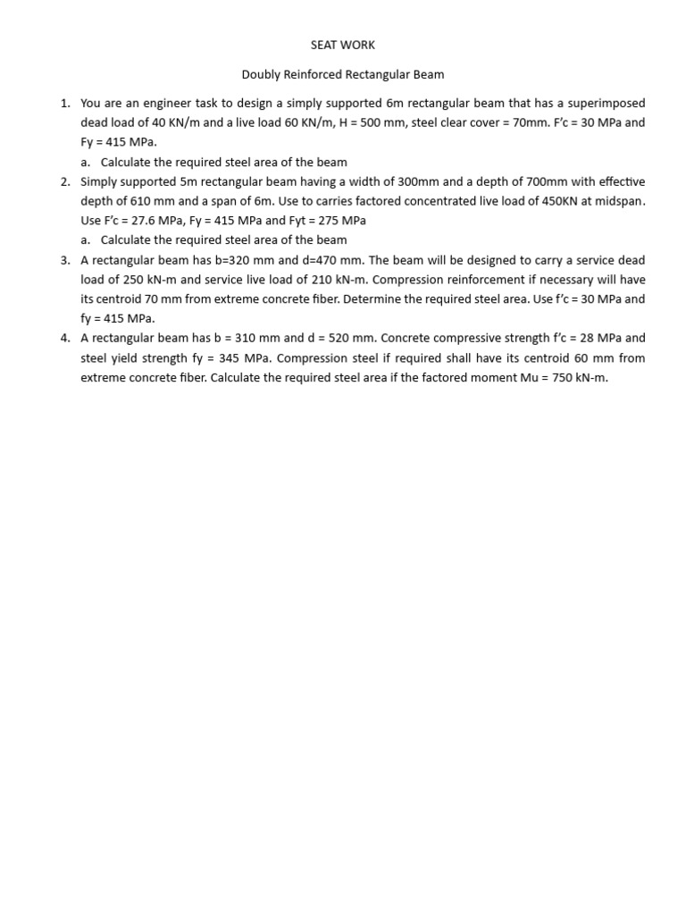 Beam Design Calculations and Examples | PDF