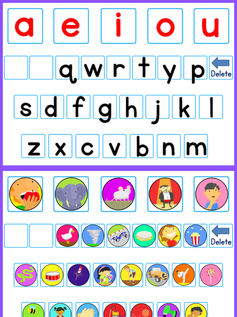 Keyboard Mat Phonics Visuals and Letters | PDF