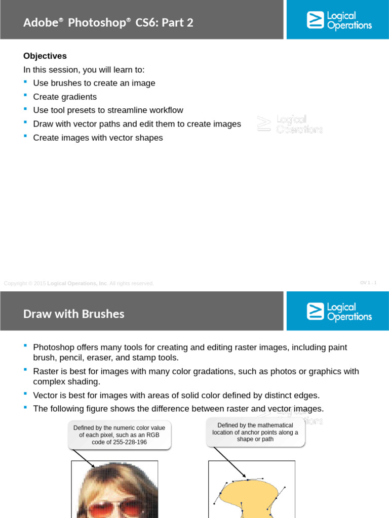 Photoshop CS6: Mastering Brushes and Vectors | PDF | Adobe Photoshop ...