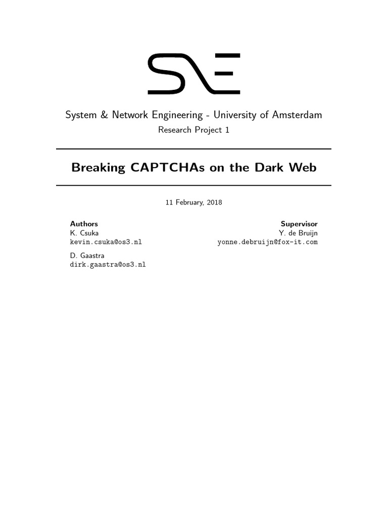 Breaking Dark Web CAPTCHAs with ML | PDF | Optical Character ...