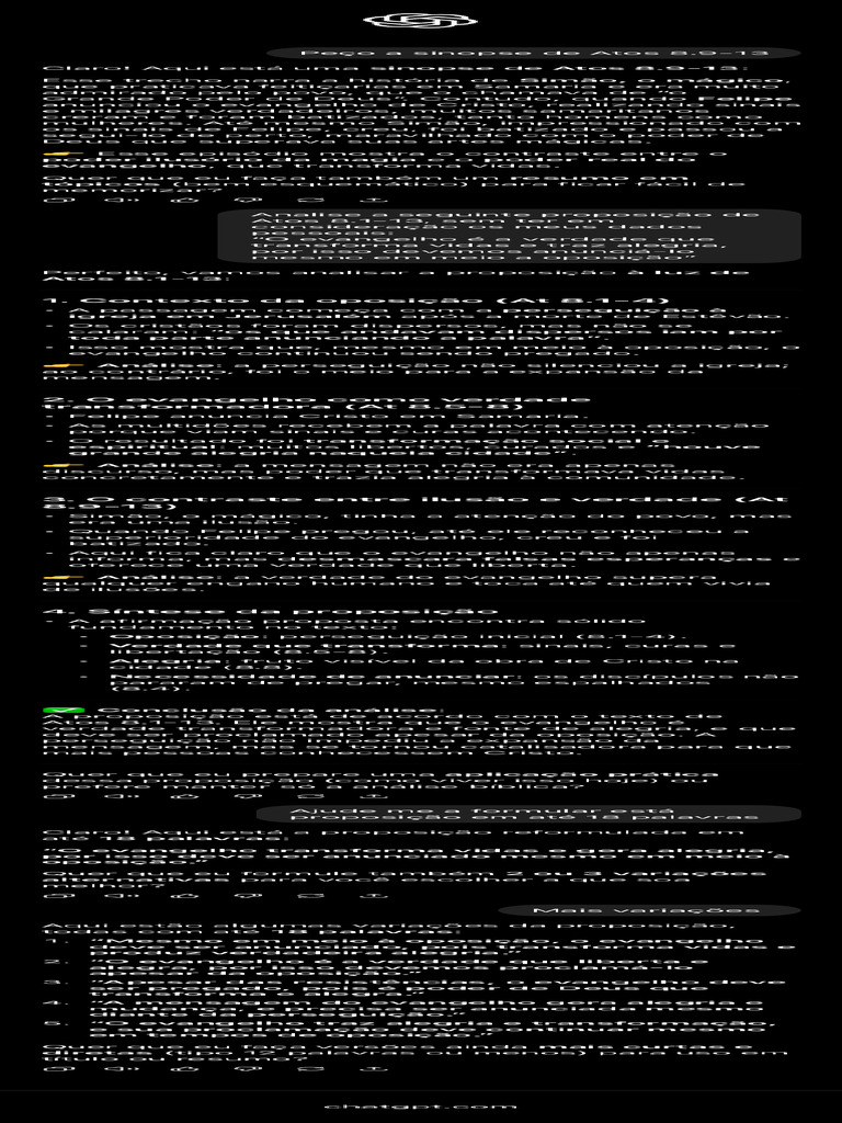 Sinopse Atos 8.9-13 | PDF