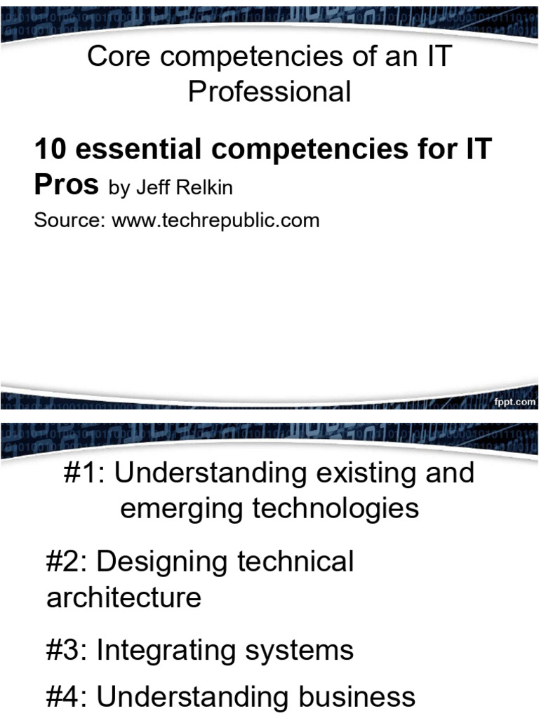 Essential IT Professional Competencies | PDF