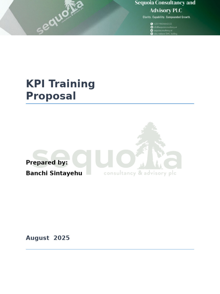 Comprehensive KPI Training Proposal | PDF | Performance Indicator ...