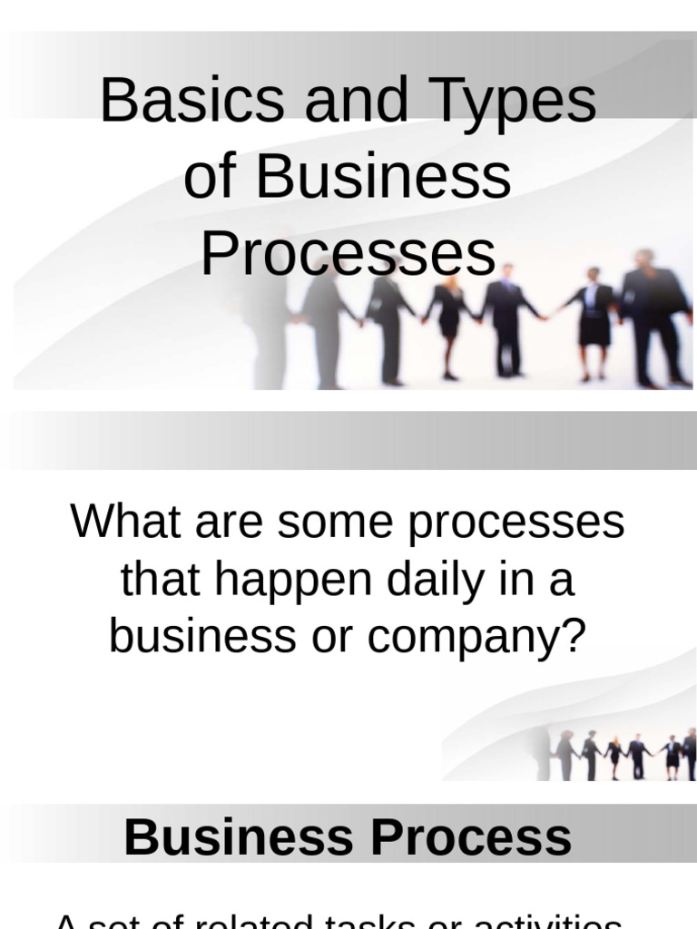 Basics and Types of Business Processes | PDF | Performance Indicator | Point Of Sale