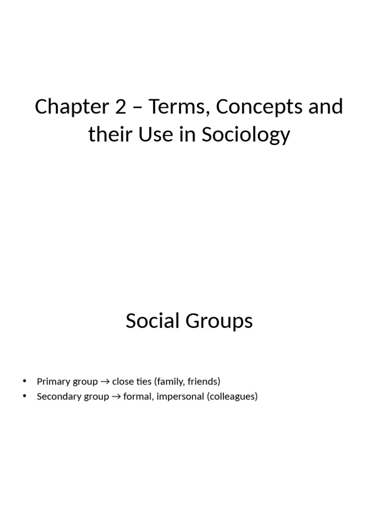 Sociology Ch2-4 PPT | PDF | Society | Socialization