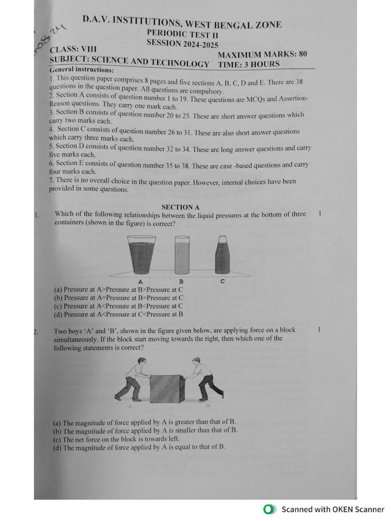 Class 8 Half Yearly Exam | PDF