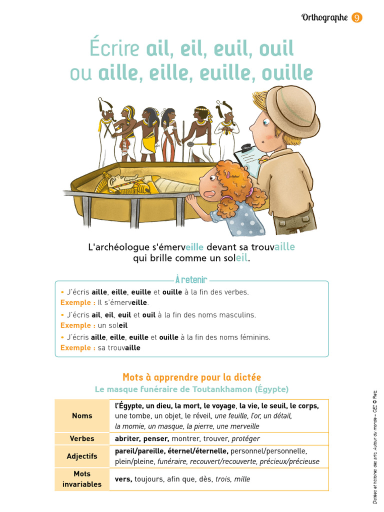 Dictées et Mots en Ail/Eil/Euil | PDF