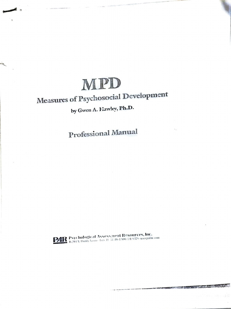 MPD Manual | PDF