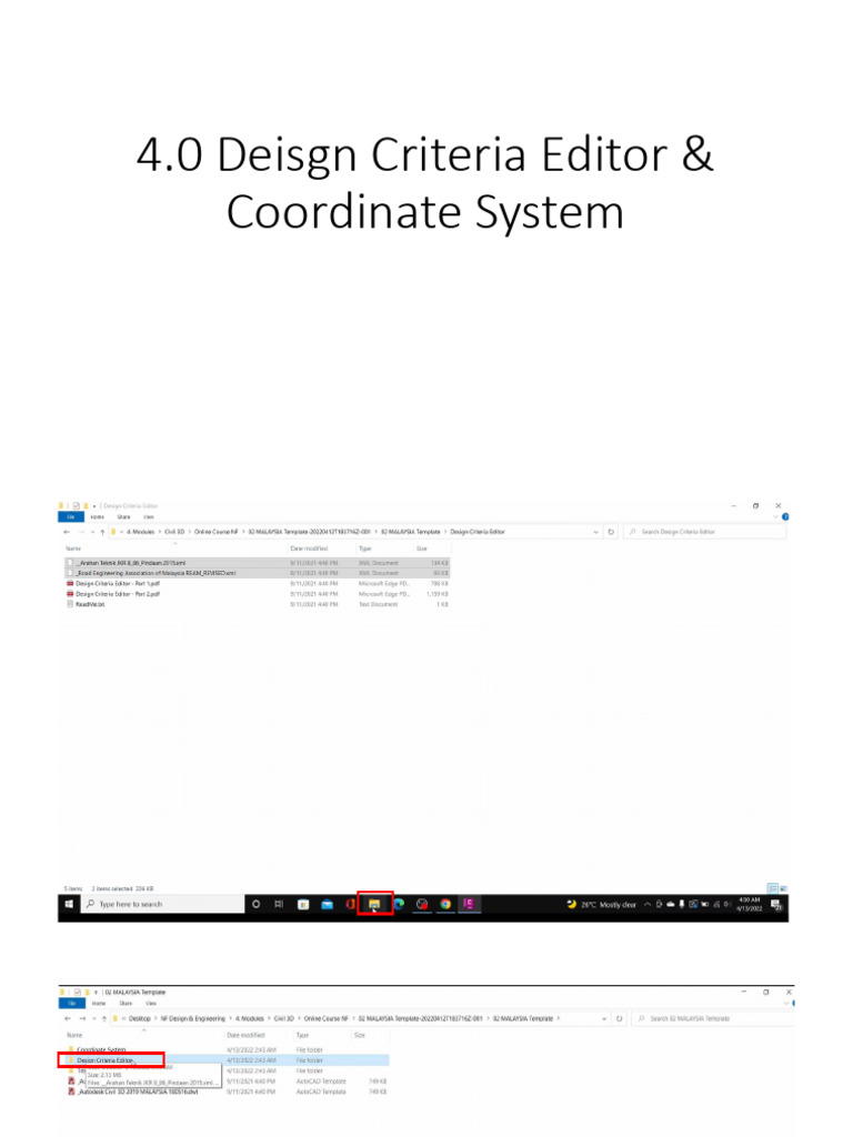 Design Criteria Editor & Coordinate System 1 | PDF