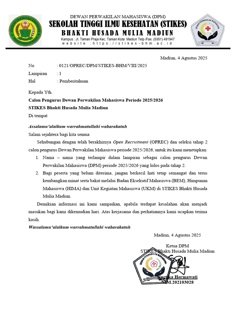 Tahap 2 Oprec Dpm | PDF