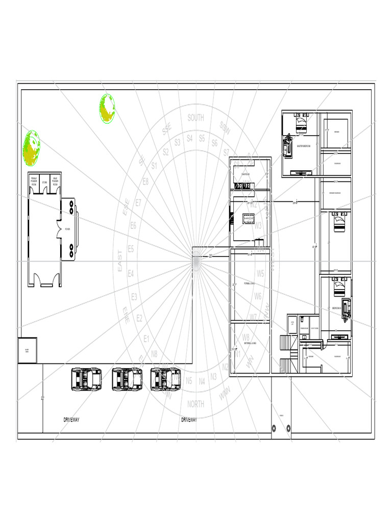 Op 02 With Vastu Grid Ground Floor Proposed Plan B-51 Anupam Garden ...