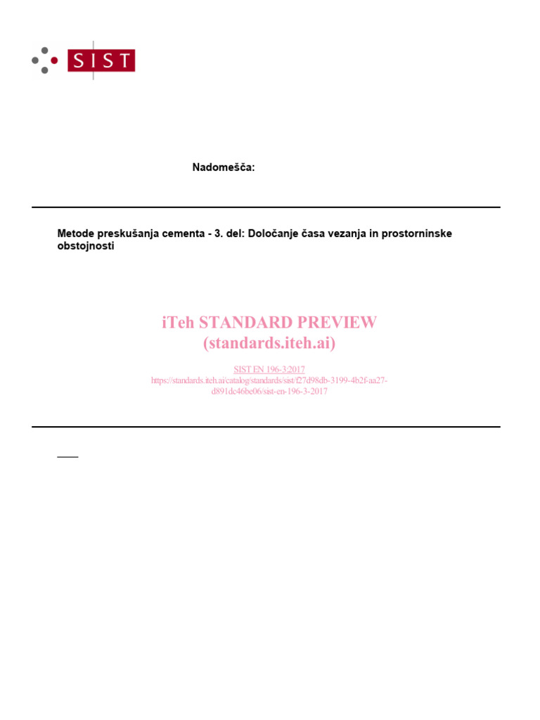 EN 196-3: Cement Testing Methods | PDF | Engineering Tolerance | Cement