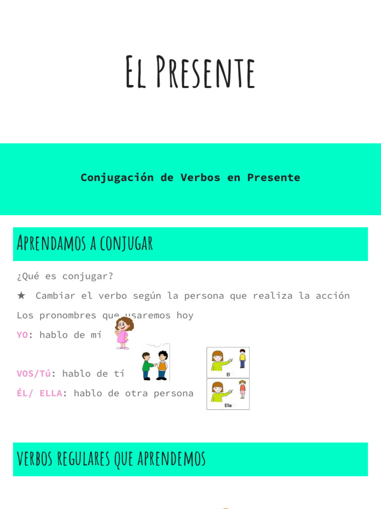 Conjugación de Verbos en Presente | PDF