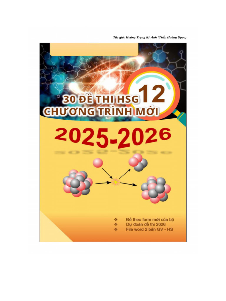 30 de Thi HSG Vat Li 12 Chuong Trinh Moi 20252026 | PDF
