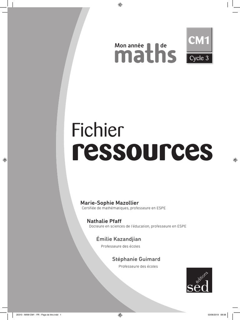 Ressources Maths CM1 - Mon Année | PDF | Décimal | Nombre