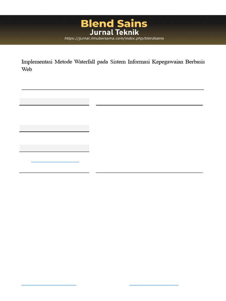 Implementasi Waterfall pada Sistem Kepegawaian | PDF