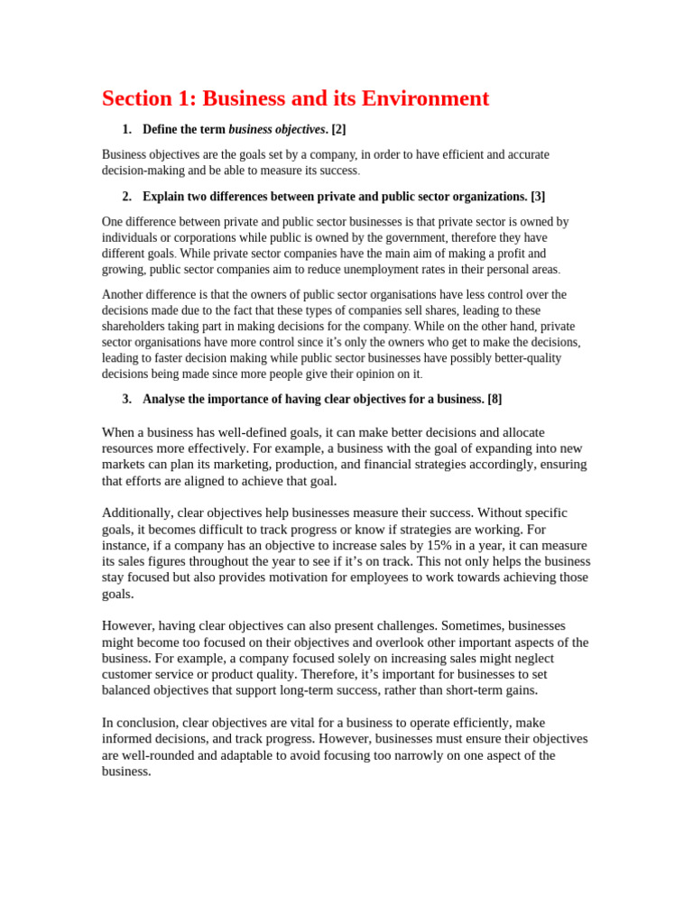 Business Objectives and Structures Explained | PDF | Corporate Social ...