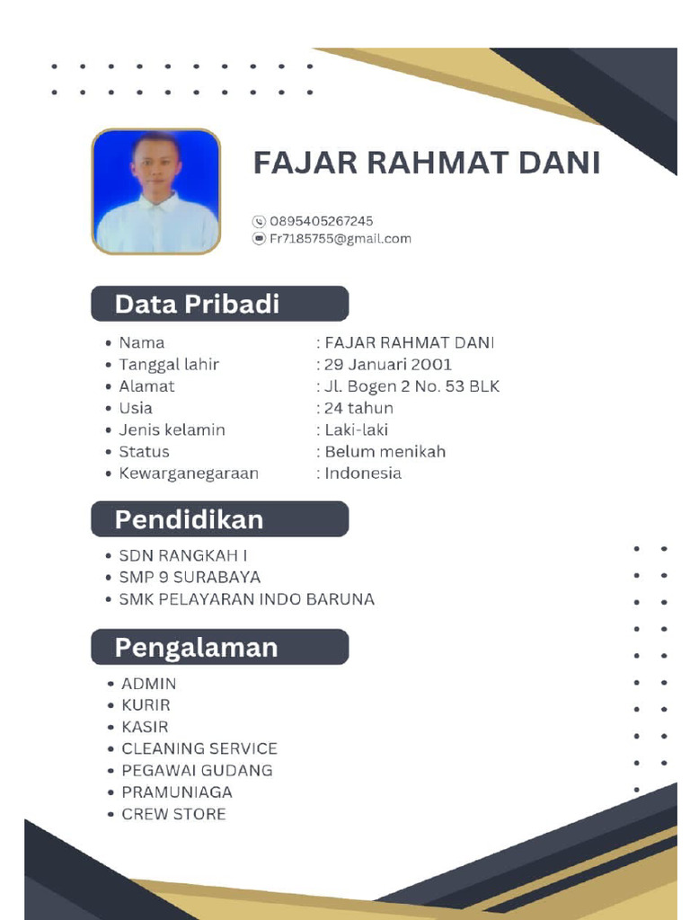 CV Fajar | PDF