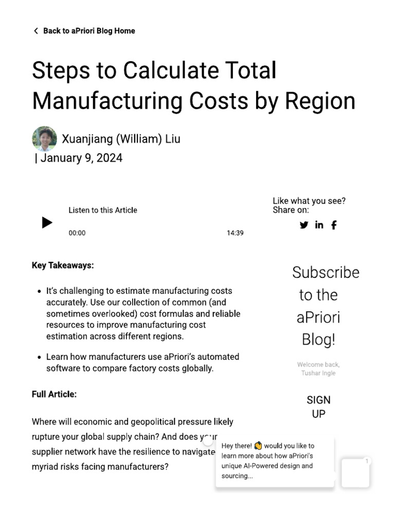 Cost Estimation | PDF