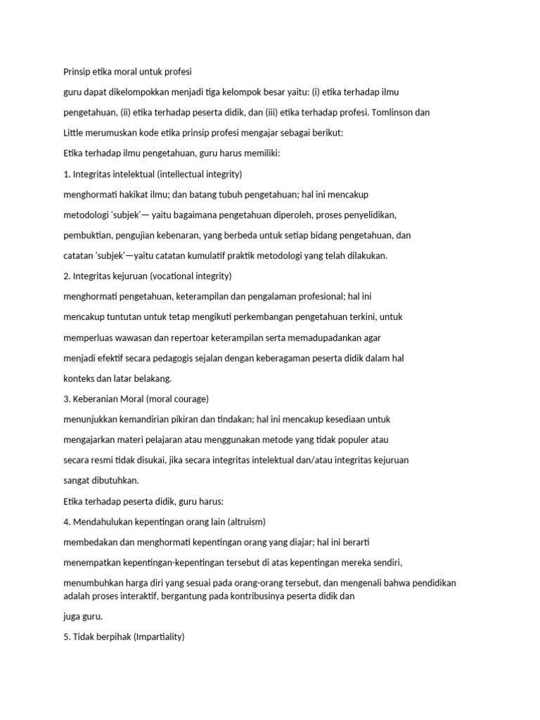 Etika Moral dalam Profesi Guru | PDF