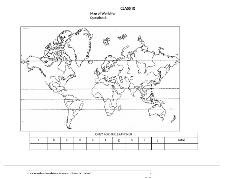 Class IX Geography Map Questions | PDF