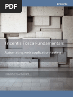 Tosca Course Content | PDF | Library (Computing) | Software Engineering