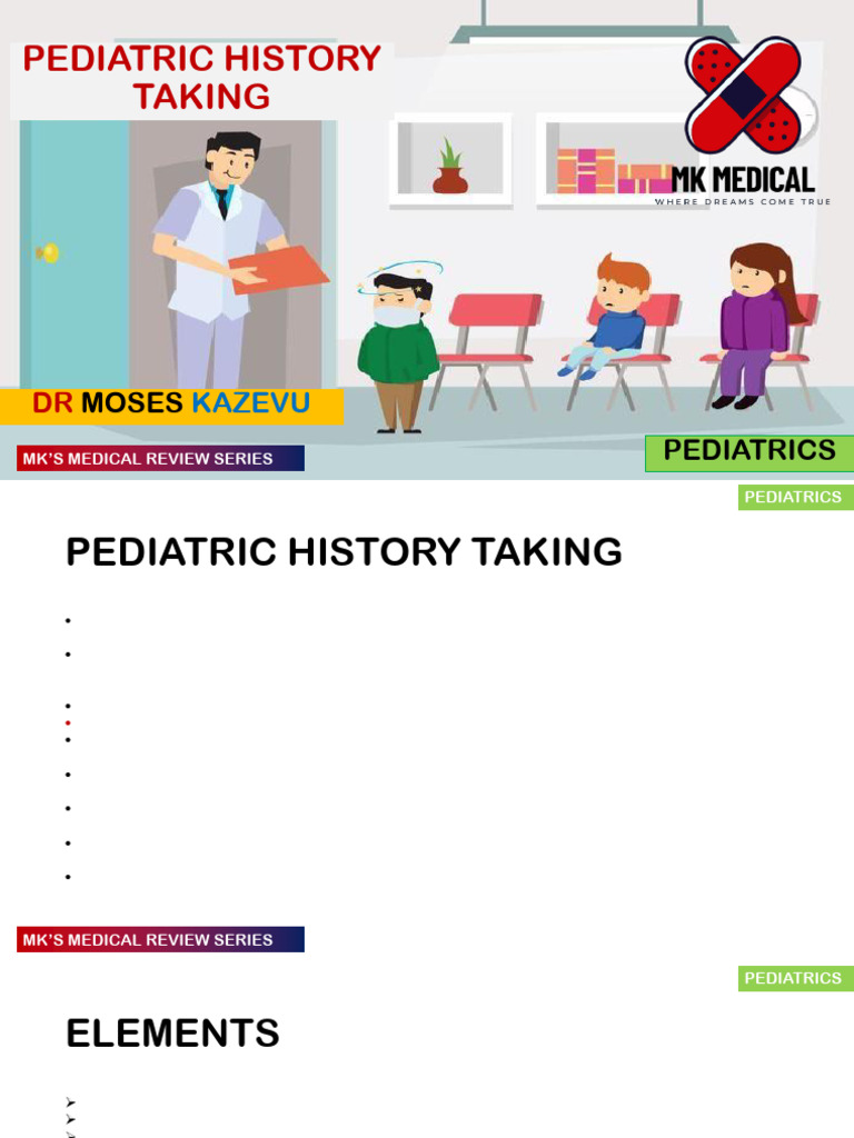 Pediatric History Taking DR MK | PDF | Prenatal Development | Childbirth
