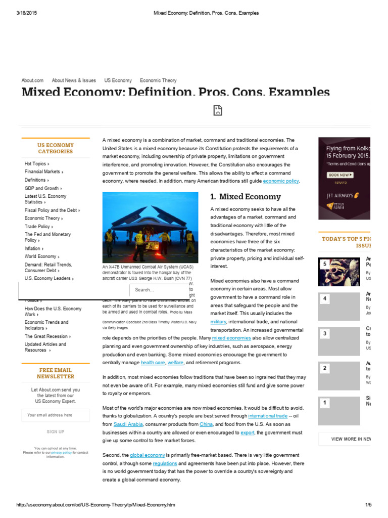 Understanding Mixed Economy: Key Insights | PDF | Economy Of The United ...