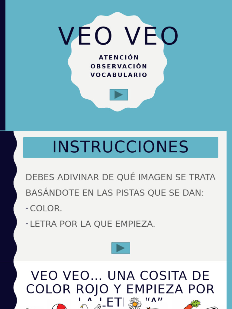 Atencion y Vocabulario Con Veo-Veo | PDF