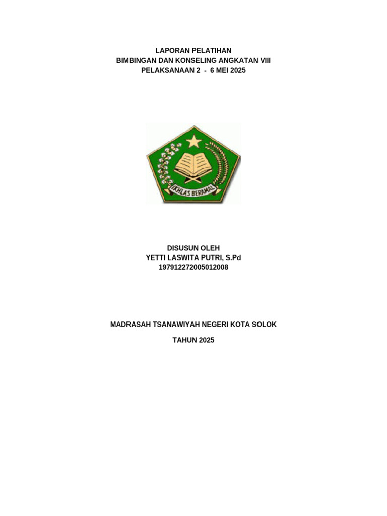 BK Laporan Pelatihan | PDF