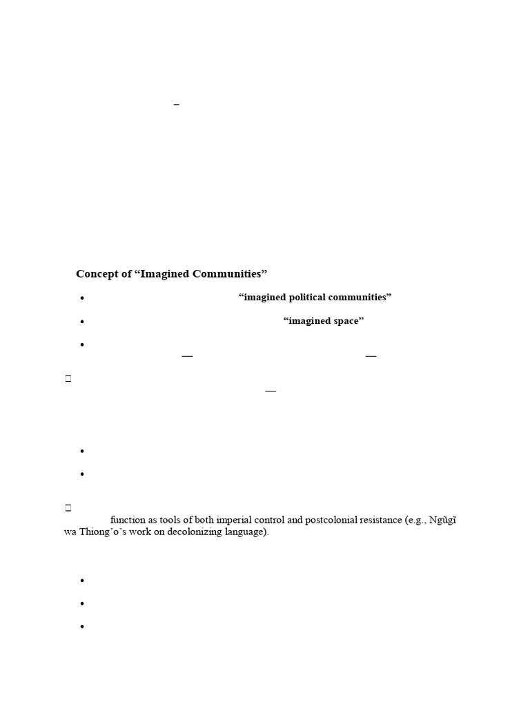 Benedict Anderson's Impact on Postcolonialism | PDF | Postcolonialism ...