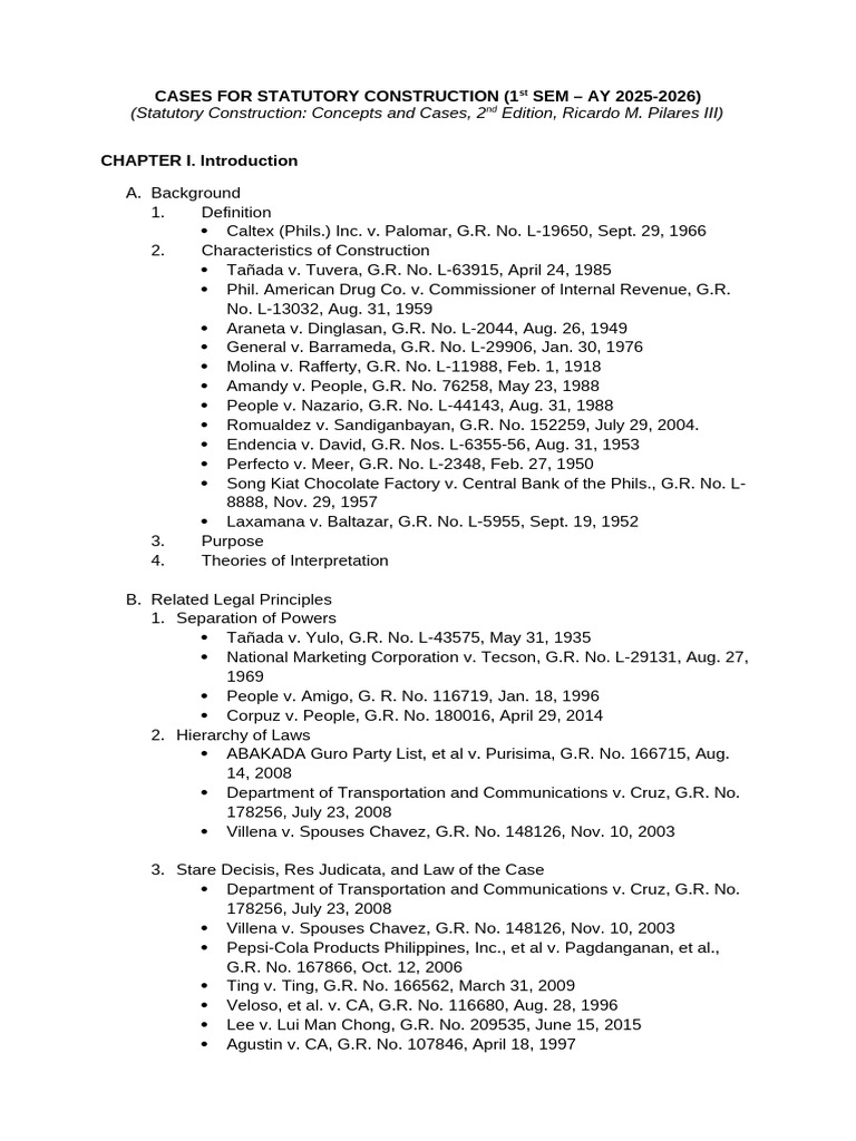 Cases For Stat Con | PDF | Public Law | Justice
