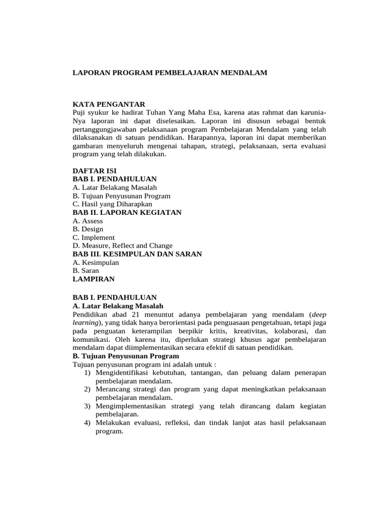 Laporan Program Pembelajaran Mendalam | PDF