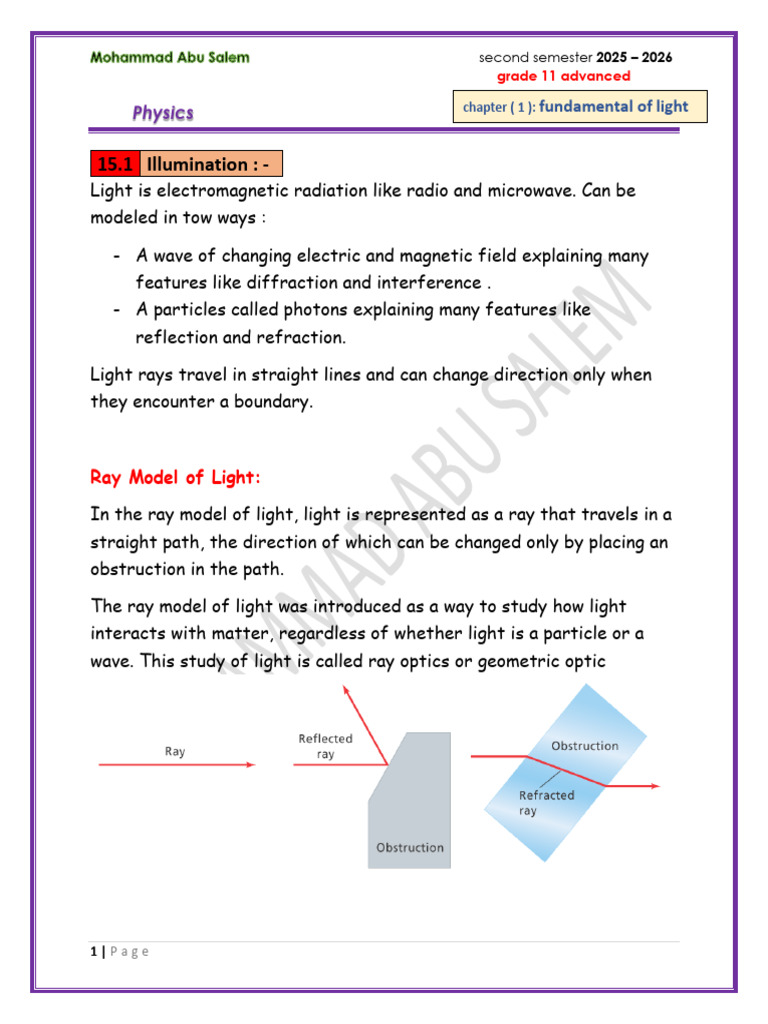 Fundamental of Light | PDF | Light | Optics