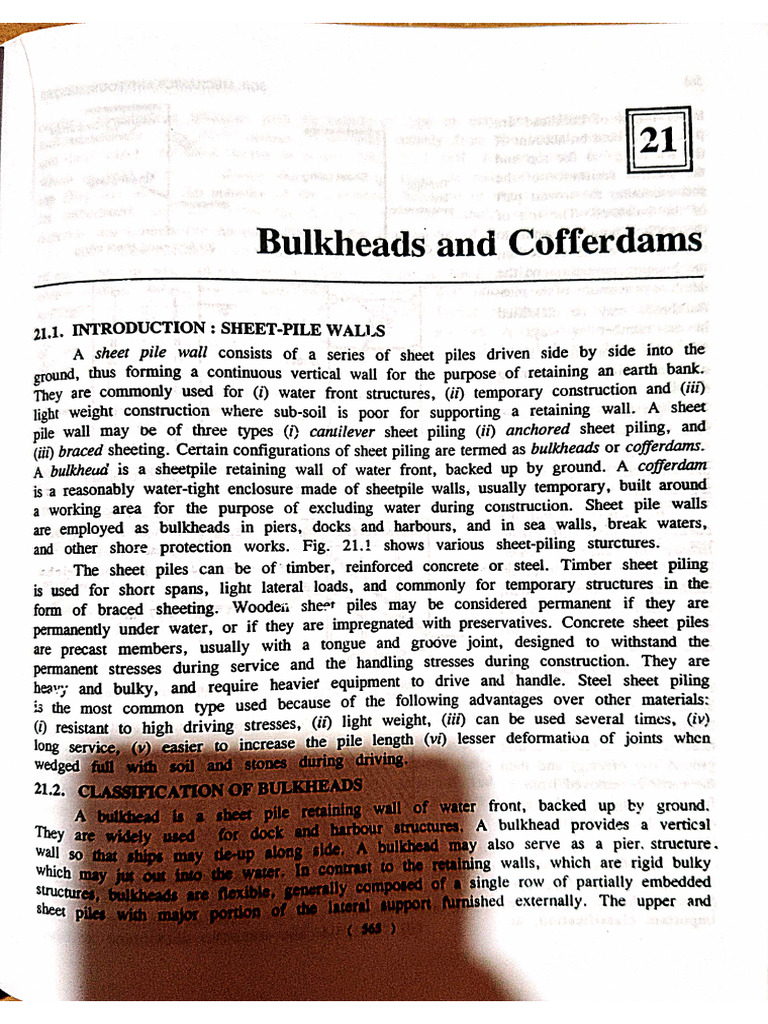 Bulkhead &coffer Dam PDF | PDF