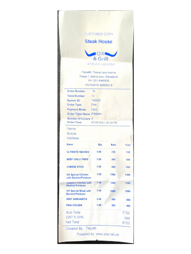 Steak House | PDF