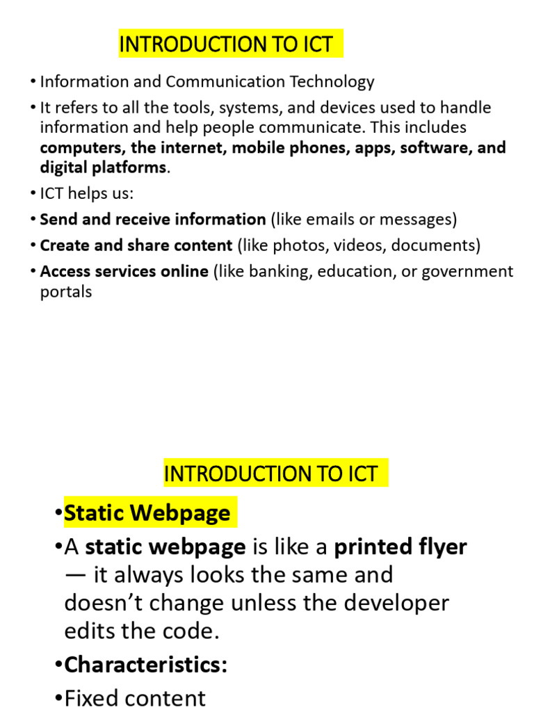 Understanding ICT and Web Evolution | PDF | World Wide Web | Internet & Web