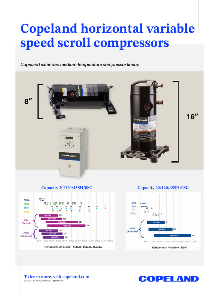 C030 Horizontal Vs Scroll Compressor - Brochure | PDF