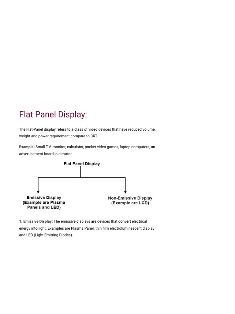 Understanding Flat Panel Displays | PDF | Liquid Crystal Display | Pixel