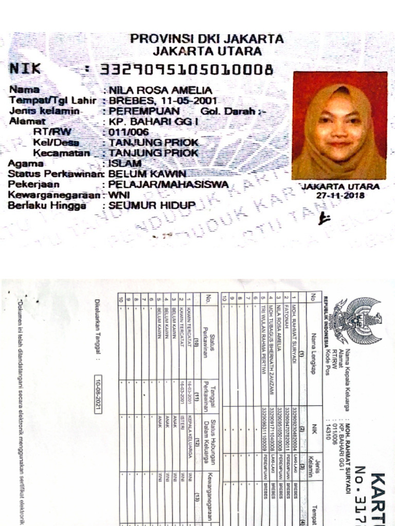 Scan Asli KTP Kartu Keluarga Pemohon | PDF