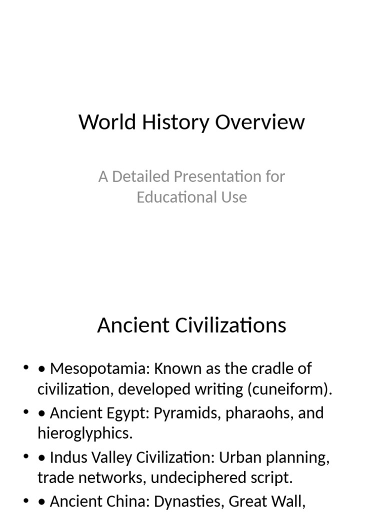 World History Presentation | PDF