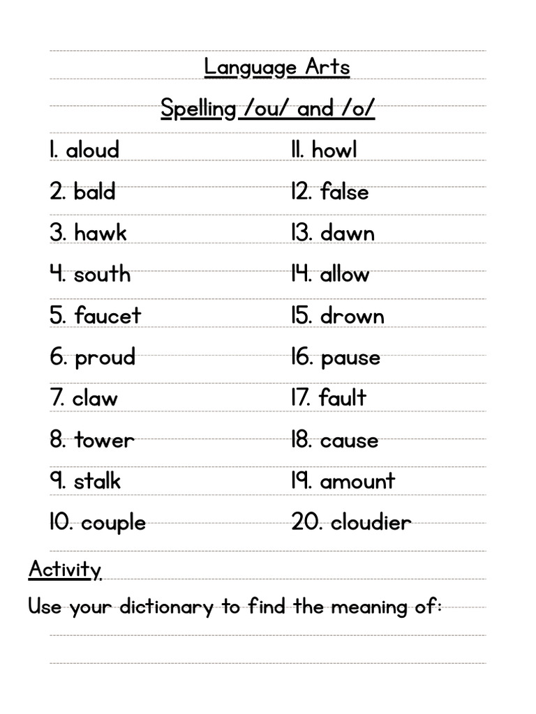 Aug 25 Lang Arts NB | PDF