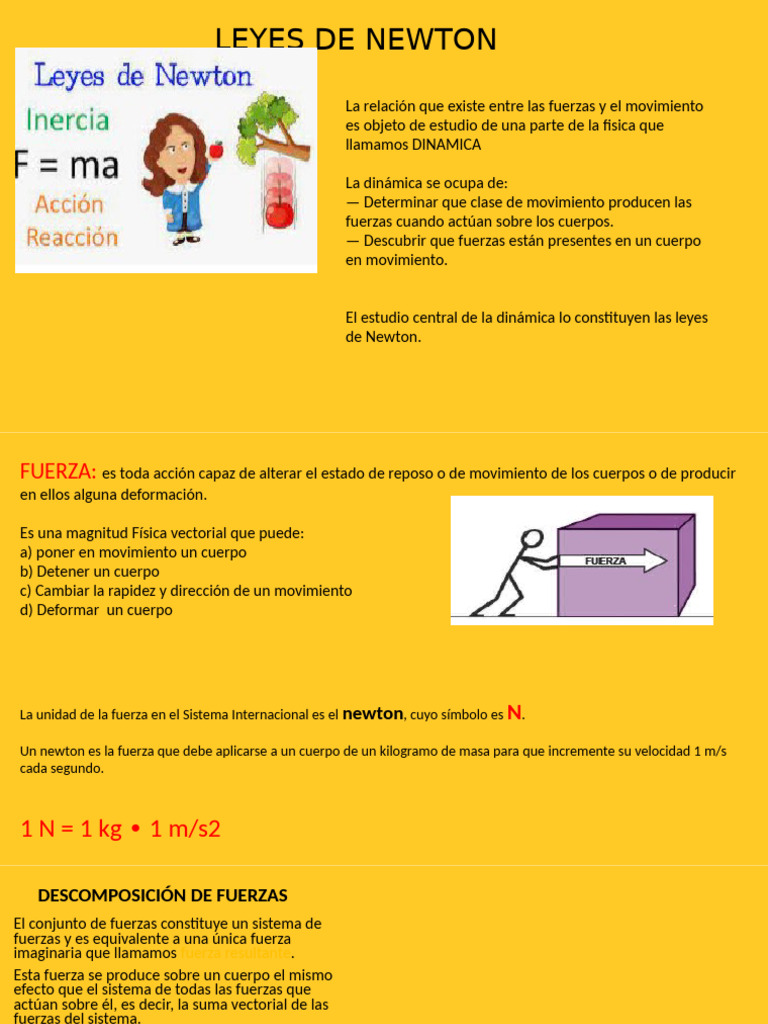Leyes de Newton y Dinámica Física | PDF | Fuerza | Masa