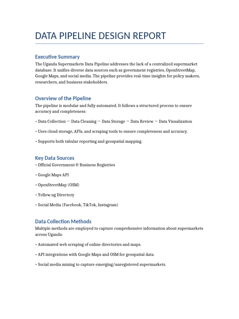 Data Pipeline Report | PDF