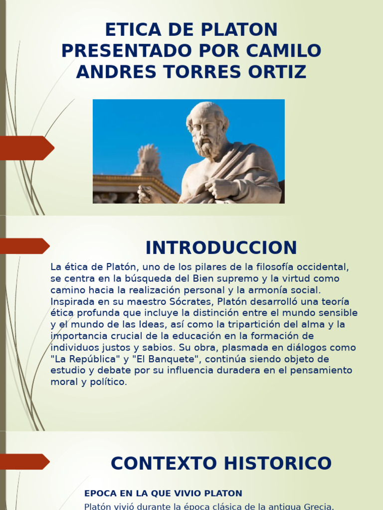 Etica de Platon Presentado Por Camilo Andres Torres Ortiz | PDF ...