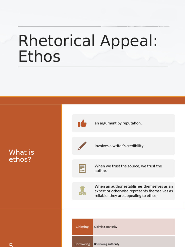 Understanding Ethos in Rhetoric | PDF | Credibility | Expert