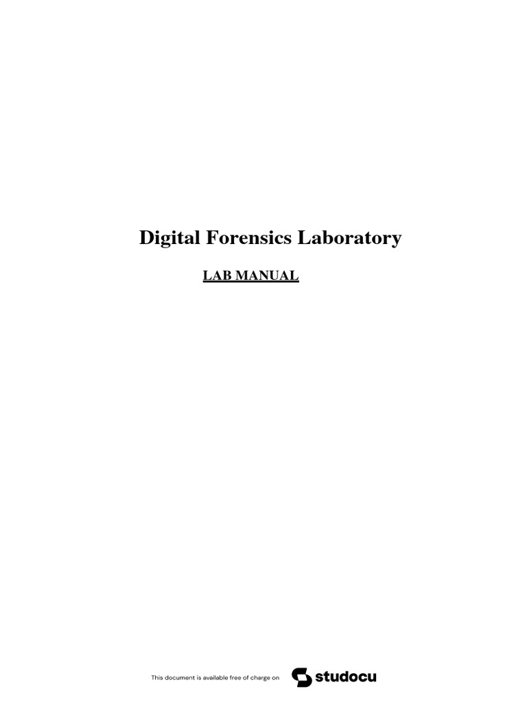 Digital Forensics Lab Manual Adust | PDF | Computer Forensics | Computer File