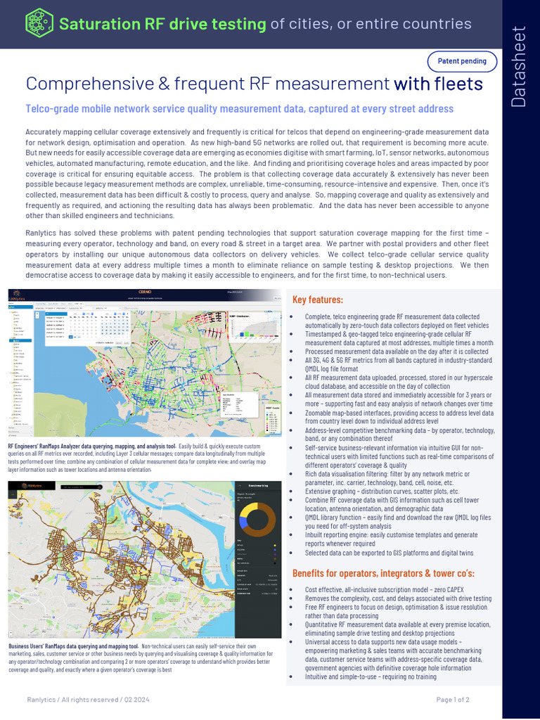 RanMaps: Advanced RF Data Mapping Tool | PDF | Lte (Telecommunication ...